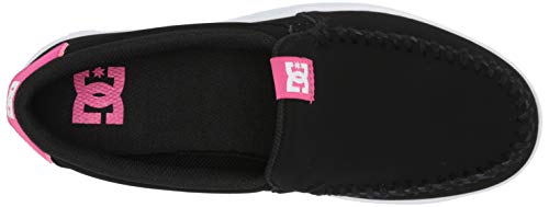 DC Women's Villain 2 Slip On Casual Slipper Skate Shoe, Black/Crazy Pink, 8.5