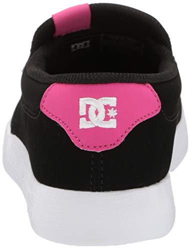 DC Women's Villain 2 Slip On Casual Slipper Skate Shoe, Black/Crazy Pink, 8.5