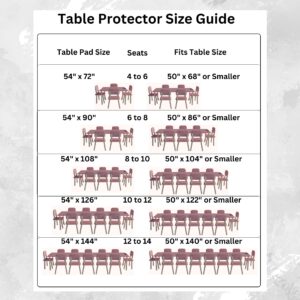 tablecloths by design - Quality Table Pad Protector, Waterproof Vinyl Table Cover for Superior Protection from Spills, Scratches & Heat - Reusable Table Cloth with Cushion Flannel Backing (54 x 90)