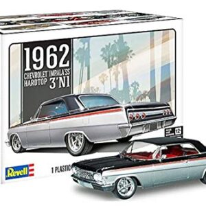 Revell 85-4466 1962 Chevy Impala 3'N1 1:25 Scale 182-Piece Skill Level 4 Model Car Building Kit