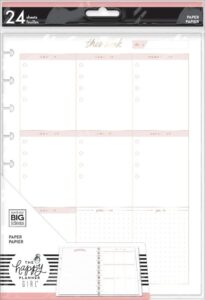 minimalist classic filler paper - weekly schedule