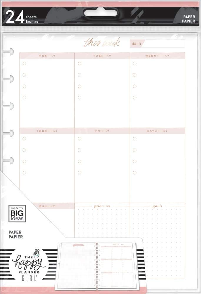 Minimalist Classic Filler Paper - Weekly Schedule