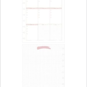 Minimalist Classic Filler Paper - Weekly Schedule