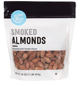 amazon brand - happy belly smoked almonds, 16 ounce (pack of 1)