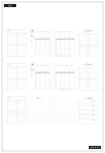 The Happy Planner Hourly Extension Pack - Girls with Goals Theme - Planner& School Supplies - Monthly Calendar Sheets - Filler Paper - Pre-Punched Dividers - 2 Sticker Sheets - Classic Size