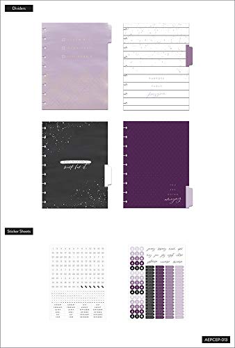 The Happy Planner Hourly Extension Pack - Girls with Goals Theme - Planner& School Supplies - Monthly Calendar Sheets - Filler Paper - Pre-Punched Dividers - 2 Sticker Sheets - Classic Size