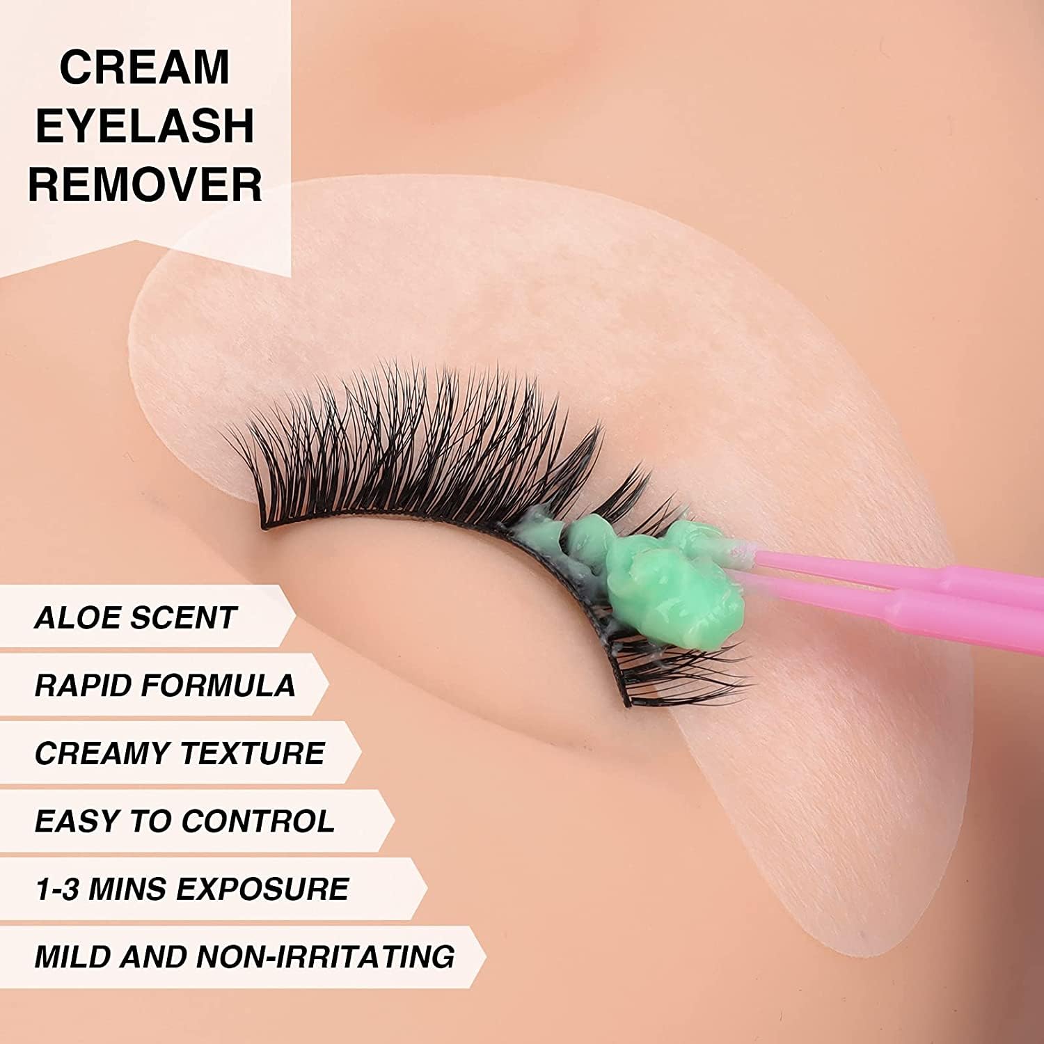 LASHVIEW Eyelash Extension Remover Cream, Light Aloe Flavor Cream,Eyelash Adhesive Remover, Professional Eyelash Extensions Remover for Salon,5g