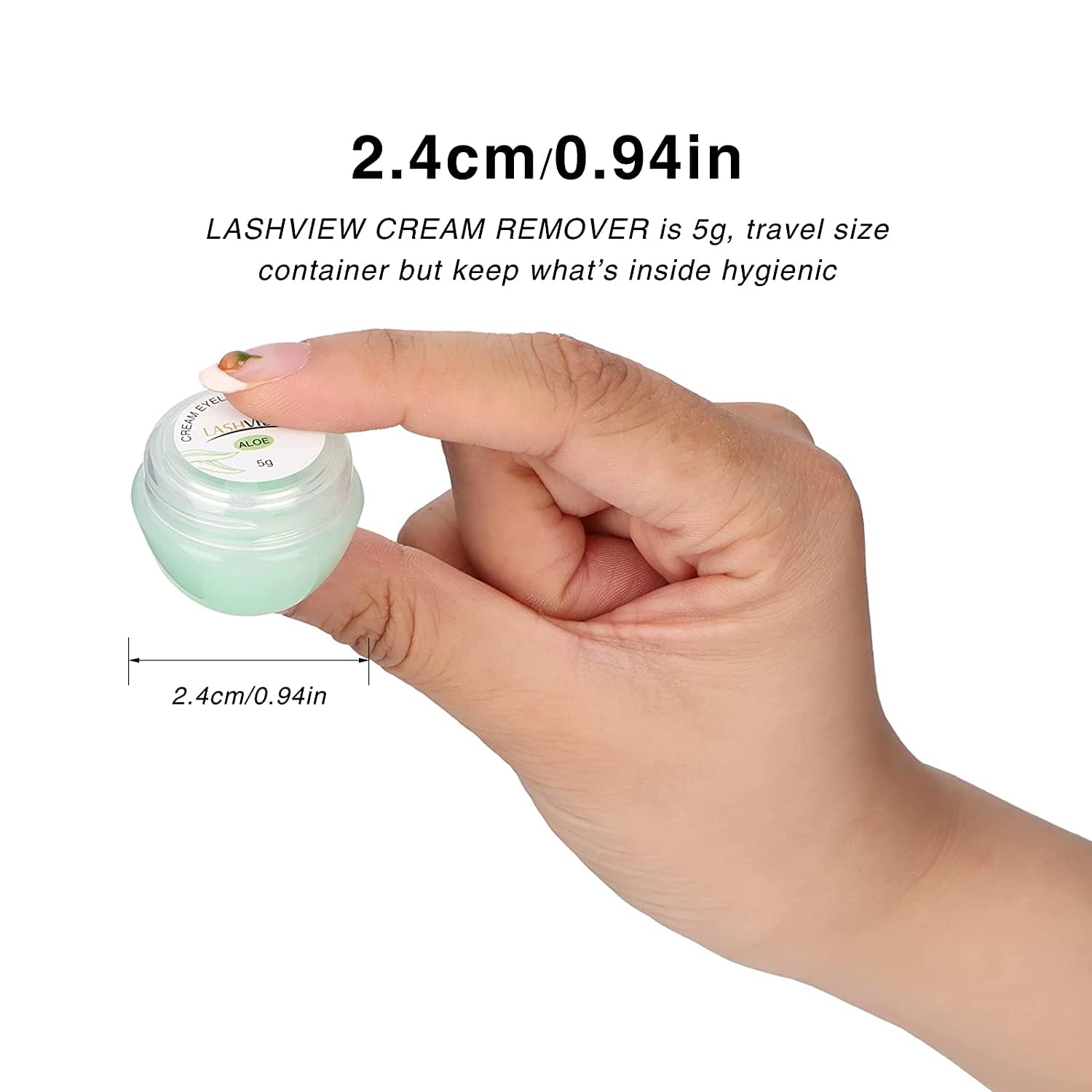 LASHVIEW Eyelash Extension Remover Cream, Light Aloe Flavor Cream,Eyelash Adhesive Remover, Professional Eyelash Extensions Remover for Salon,5g