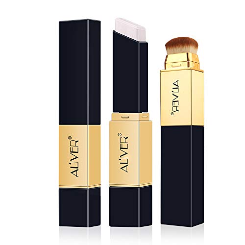 Colour Changing Foundation Stick, Colour Changing Concealer with Brush, Concealer Full Coverage Dark Circles, Pore, Acne Marks and Fine Lines, Waterproof and Sweatproof, Easily Create Nude Makeup