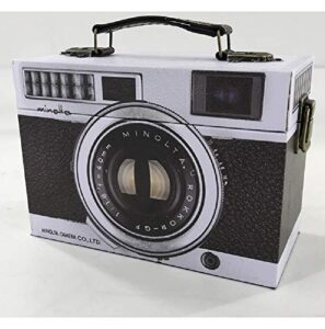 xpressions wooden retro/vintage style storage box - camera (silver)