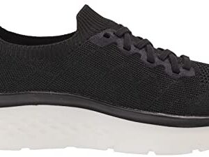 Skechers Women's GO Walk Hyper Burst Knit LACE UP Sneaker, Black/Multi, 8