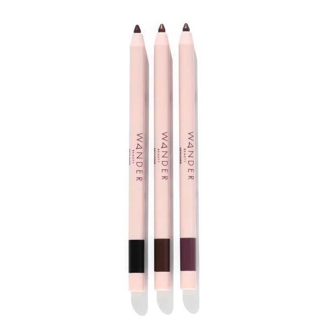 Wander Beauty Skyliner Automatic Gel Eyeliner (Napa Nights) - Smudge Proof Retractable Gel Liner - Precise Application With Built-In Eye Pencil Sharpener - Intense Pigment Gel Eyeliner - 0.01 fl oz