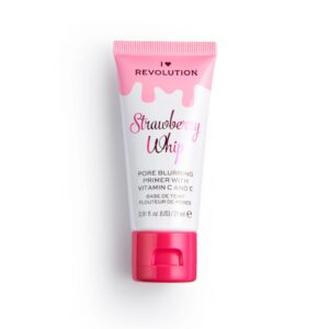 i heart revolution strawberry whip primer, pore minimizer cream, makeup primer with vitamins c & e, cruelty-free, 0.91fl.oz/27ml