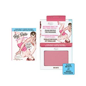 thebalm clean and green powder blush - big date