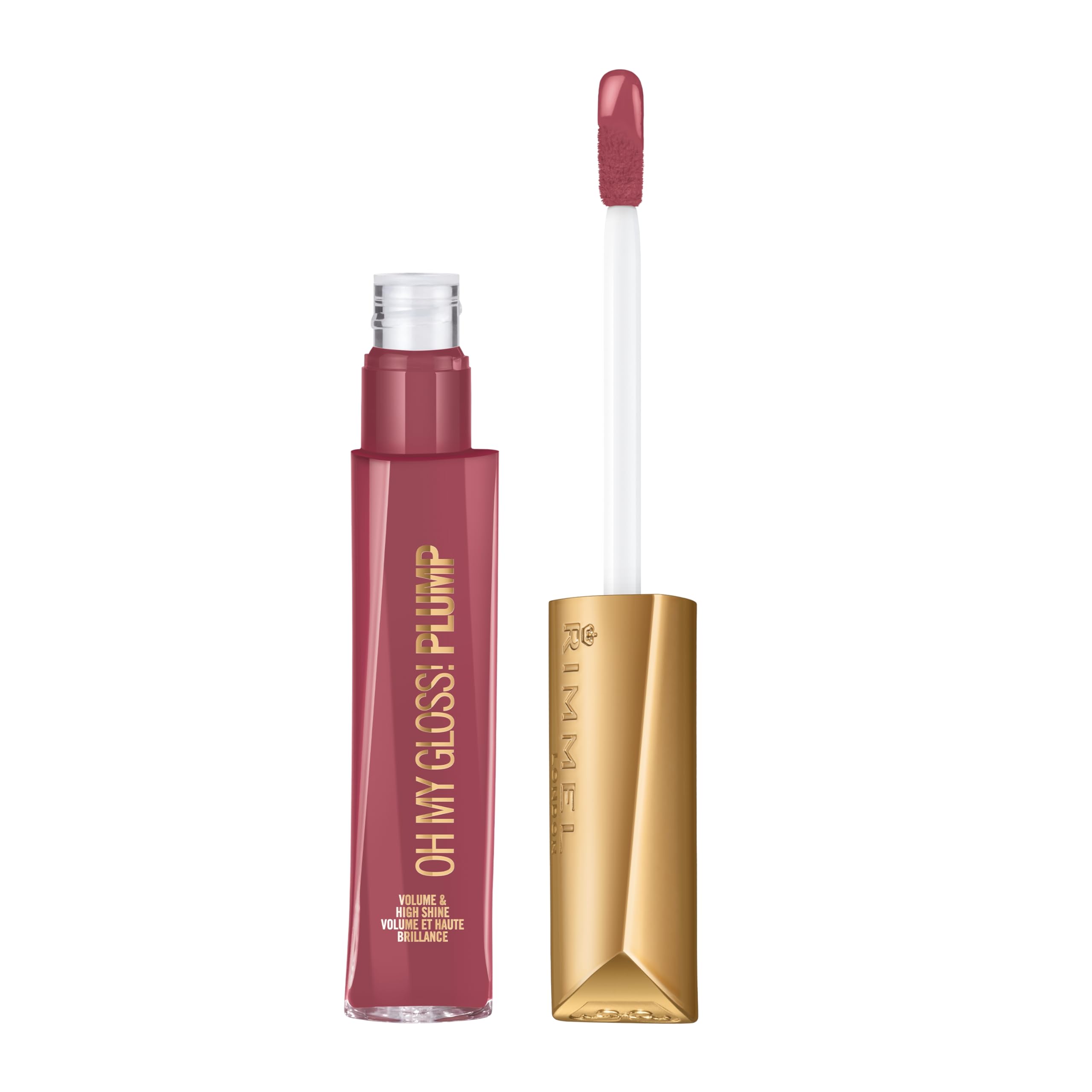 Rimmel Stay Plumped Lip Gloss, 211 Mauve Mama, Pack of 1