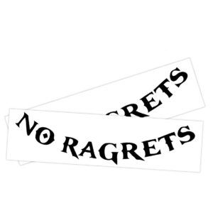 no ragrets (2-pack) temporary tattoos | halloween costume | skin safe