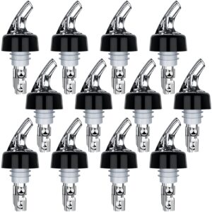 automatic measured bottle pourers pack of 12 liquor bottle pourers 1 oz (30 ml) quick shot spirit measure wine pourer spouts drinks wine cocktail whiskey dispenser bartender home bar tools (12pcs)