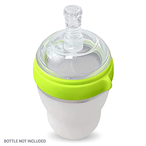 Anpei Straw and Sippy Cup Transitional Nipples Set of 2 with Nipple Storage Case Compatible with Comotomo Baby Bottles, 5 oz and 8 oz