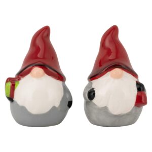 10 Strawberry Street Nordic Gnome Set Cookie Jar, 4 Piece, Gray/Red