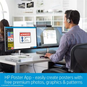 HP DesignJet Studio Steel Large Format Wireless Plotter Printer - 24", with High-Tech Steel Design (5HB12C)