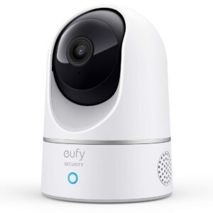 eufy Security 2K Indoor Cam Pan & Tilt, Plug-in Security Indoor Camera with Wi-Fi, IP Camera, Human & Pet AI, Voice Assistant Compatibility, Motion Tracking, HomeBase Not Required (Renewed)