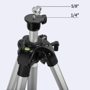 Firecore 6180D Professional Aluminum Alloy Laser Tripod with Adjustable Legs, 1/4"-20 Male Thread and Extra 5/8"-11 Tripod Adapter