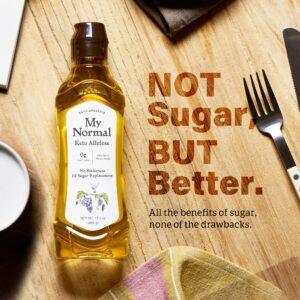 My Normal Keto Allulose 17.1 Fl Oz - Allulose, Monk Fruit and Stevia Blend, Zero Calorie Sweetener, 1:1 Sugar Substitute, Gluten Free, No Erythritol & Glycemic Impact, 0g Net Carbs - Keto, Paleo, Vegan Friendly