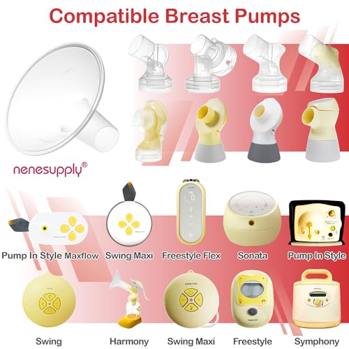 Nenesupply 17mm Flange Compatible with Medela Breast Pump Parts Replacement 17mm Flange for Medela Accessories Compatible with Pump in Style Parts Symphony Swing Harmony Work with Personalfit Flex