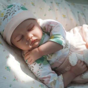 Kaydora Sleeping Reborn Baby Dolls, 22 Inch Lifelike Newborn Baby Girl Doll, Realistic Baby Reborn Toddler, Handmade Weighted Soft Body Reborn Dolls That Look Real, Amazing Gift Set for Kids Age 3+