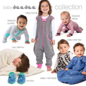 baby deedee Sleep Nest Warm Baby Sleeping Bag fits Newborns and Infants, Gray Lagoon, Medium (6-18 Month)