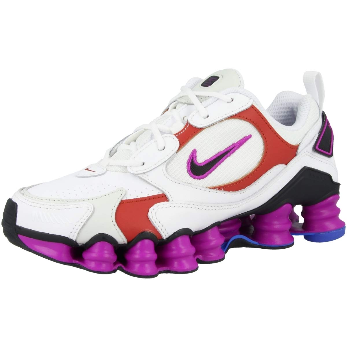 Nike Womens Shox TL Nova Running Trainers AT8046 Sneakers Shoes (UK 2.5 US 5 EU 35.5, White Black Hyper Violet 100)