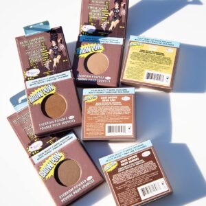 theBalm Clean and Green Brow Pow, Dark Brown, 0.03 Ounce (Pack of 1)