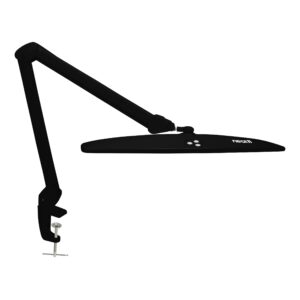 neatfi elite hd xl task lamp with clamp, 1360 lumens, 84pcs smd led, 6500k, super bright desk lamp, non-polar dimming (22 inches, black)