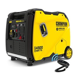 champion power equipment 200987 4500-watt rv ready portable inverter generator, wireless remote start