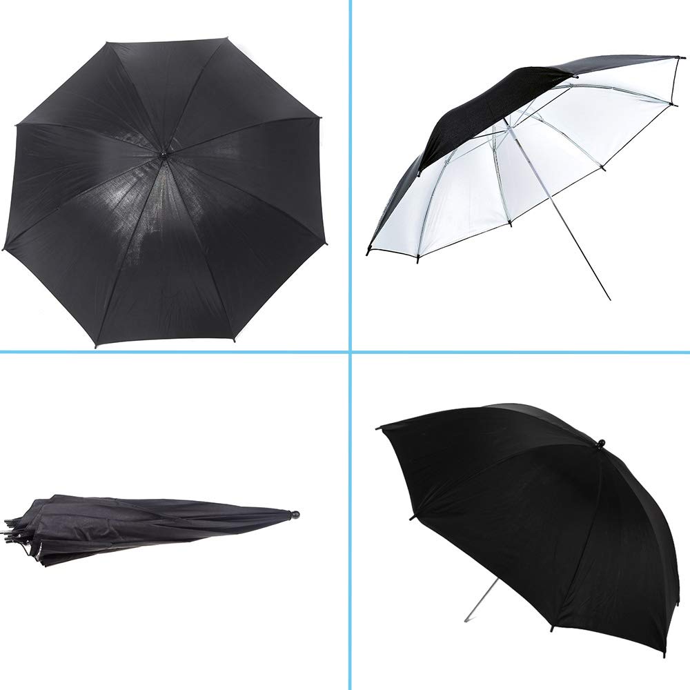 Photography Umbrella Lighting 4 Pack Kit, 33"/84cm Soft White Translucent and Reflective Umbrella for Photo and Video Studio Shooting