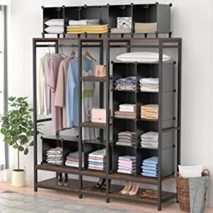 Closet Organizer, 12-cube Closet Organizers and Storage, Portable Closet Storage Shelves, Clothing Storage for Kids, Closet, Bedroom, Bathroom, Office (11.8x11.8x11.8 inch), Black