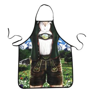 momoonnon creative bavarian tracht apron lederhosen apron oktoberfest bavarian funny apron kitchen cooking grilling bbq baking apron for men