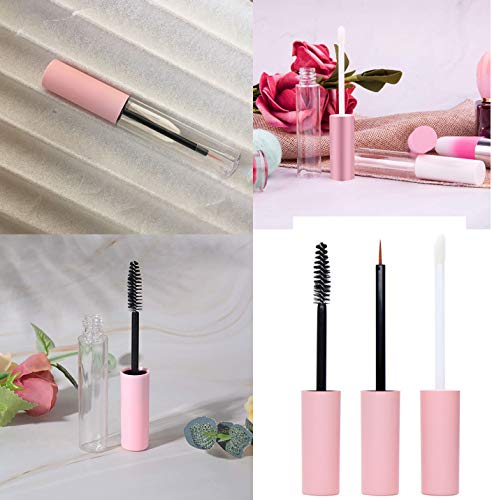 ICEYLI 10ml Empty Mascara Tube, Eyeliner Tube and Lip Gloss Tubes Rubber Inserts and Funnels for Castor Oil, Ideal Kit for DIY Cosmetics