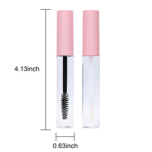 ICEYLI 10ml Empty Mascara Tube, Eyeliner Tube and Lip Gloss Tubes Rubber Inserts and Funnels for Castor Oil, Ideal Kit for DIY Cosmetics