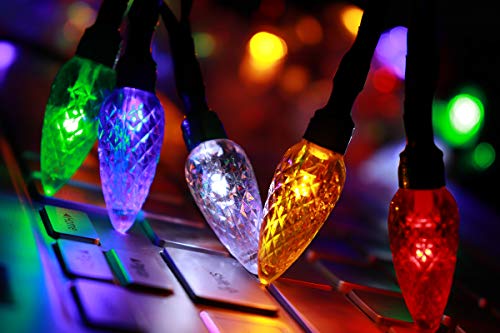 2 Pack KBG LED Christmas Lights Charging Cable, USB Charger Cord Multicolor 10LED 50inch Compatible with Phone 5,5s,6,6plus,6s,6s Plus,7,7plus,8,8plus,X,XR,XS,XS Max,11Pro Max,SE etc (2PCS)