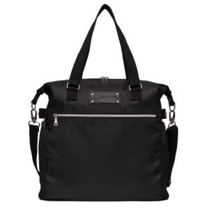 Sarah Wells Lizzy Breast Pump Bag - Compatible with Spectra, Medela, and More - Insulated Cooler Pocket (Black)