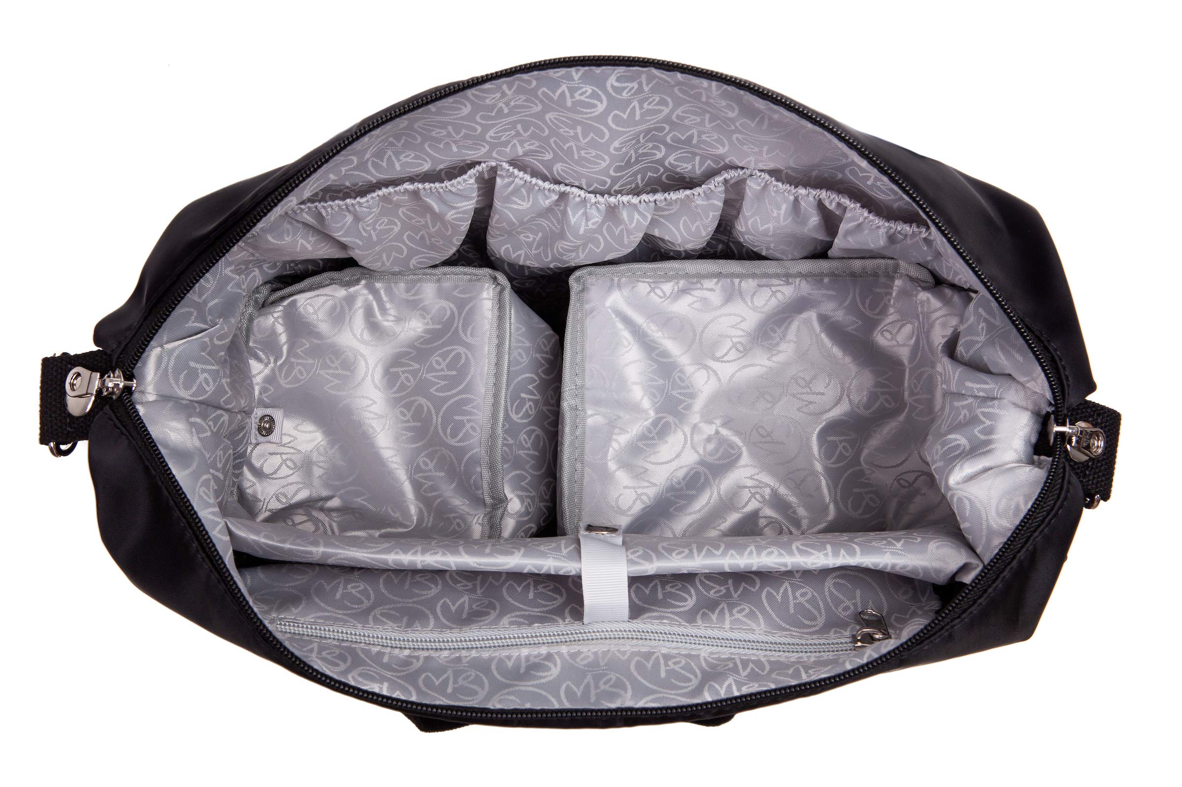 Sarah Wells Lizzy Breast Pump Bag - Compatible with Spectra, Medela, and More - Insulated Cooler Pocket (Black)