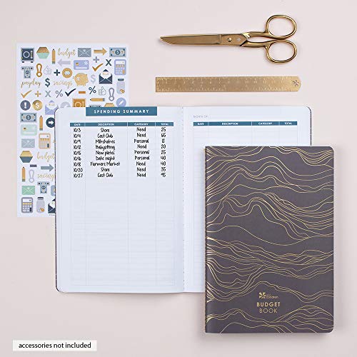 Erin Condren Designer Petite Planner - Budget Book Edition 4. Includes Spending Habit Summary, Income and Saving Tracking, and Bill Tracking. Functional Stickers