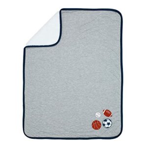 Lambs & Ivy Hall of Fame Sports Jersey/Sherpa Cozy Baby Blanket