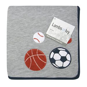 Lambs & Ivy Hall of Fame Sports Jersey/Sherpa Cozy Baby Blanket