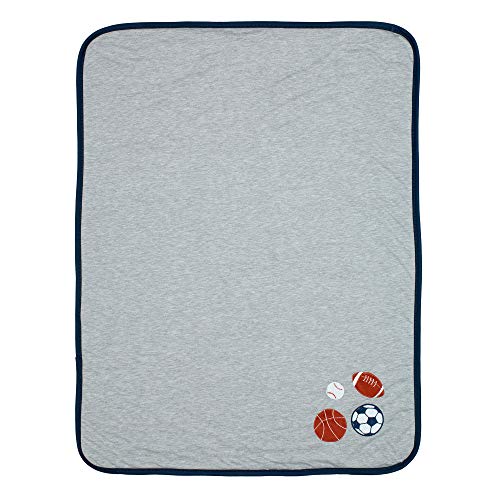 Lambs & Ivy Hall of Fame Sports Jersey/Sherpa Cozy Baby Blanket