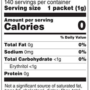 Amazon Brand - Happy Belly, Zero Calorie Stevia Sweetener powder, 140 Packet, 4.93 ounce (Pack of 1) (Previously Sugarly Sweet)