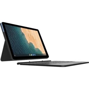 lenovo ideapad duet chromebook za6f0028ca 10.1" touchscreen detachable 2 in 1 chromebook - full hd - 1920 x 1200 - octa-core (8 core) 2 ghz - 4 gb ram - 64 gb flash memory - ice blue, iron gray