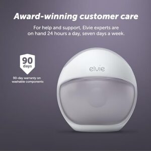 Elvie Curve Manual Wearable Breast Pump | Hands-Free, Kick-Proof, Portable Silicone Pump That Can Be Worn in-Bra for Gentle, Natural Milk Expression | Breast Feeding Essentials White