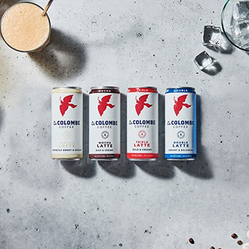 La Colombe Variety Pack Draft Latte, 12x9oz - Double, Triple, Mocha & Vanilla, 100% Arabica Cold Brew with Foamy Milk